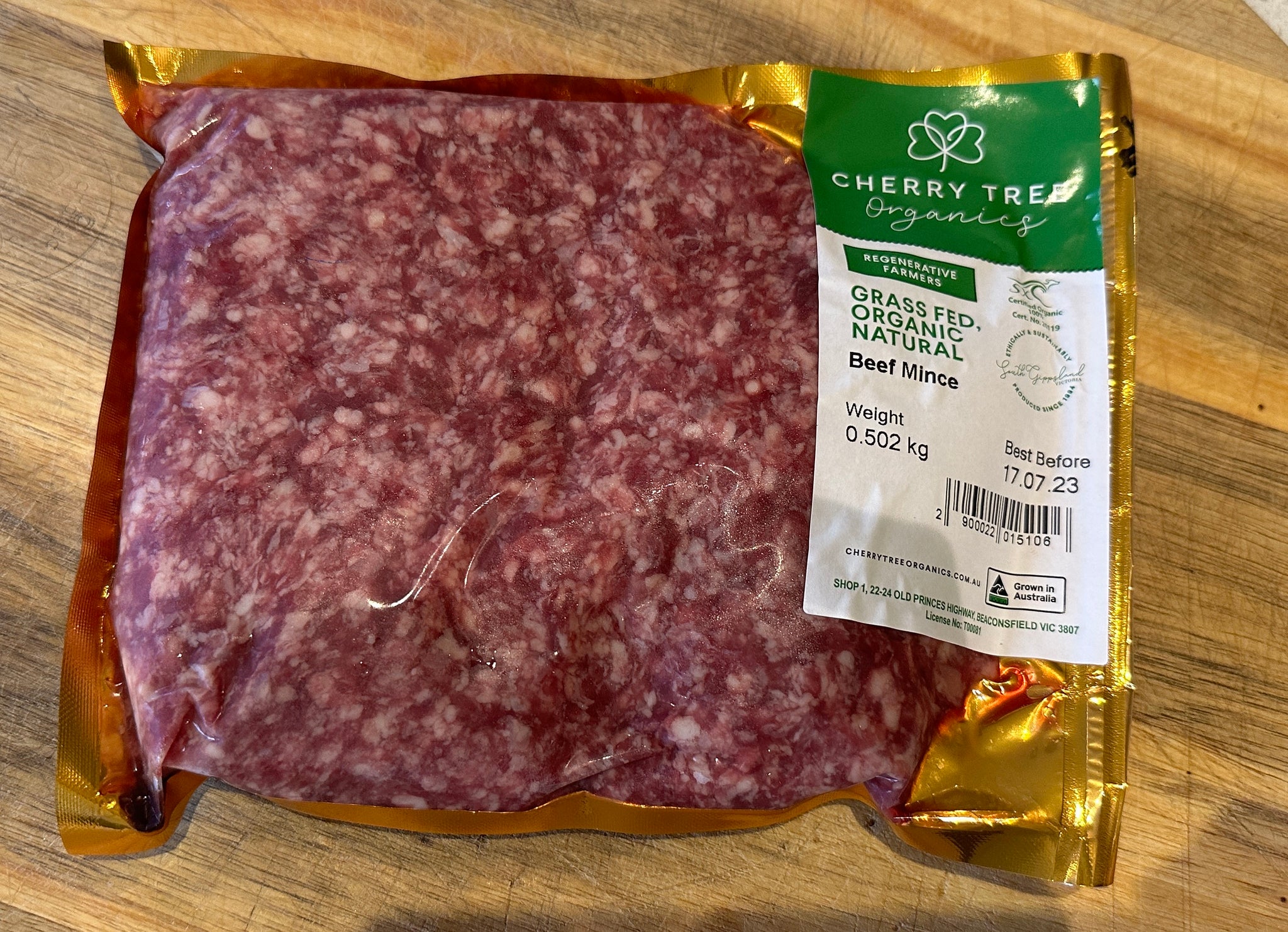 Certified Organic Beef Mince with Extra Fat – Cherry Tree Organics